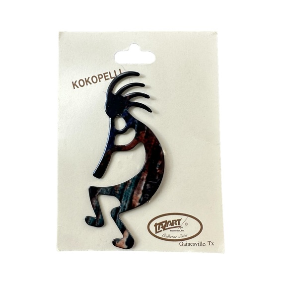 Lazart | Jewelry | Vintage Kokopelli Enamel Broochpin By Lazart | Poshmark